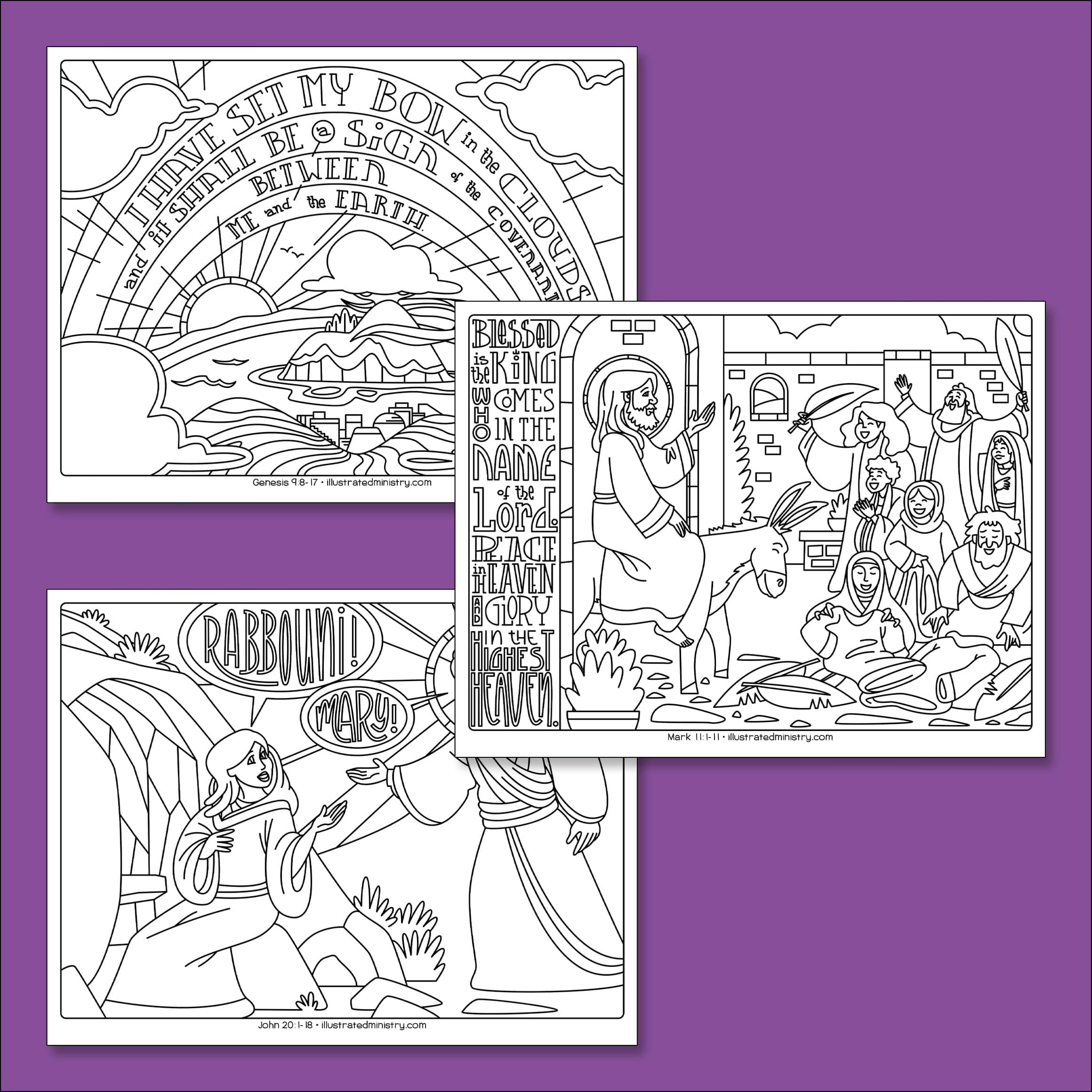 Bible Story Coloring Pages: Spring 2024 (Year B) — Illustrated Ministry