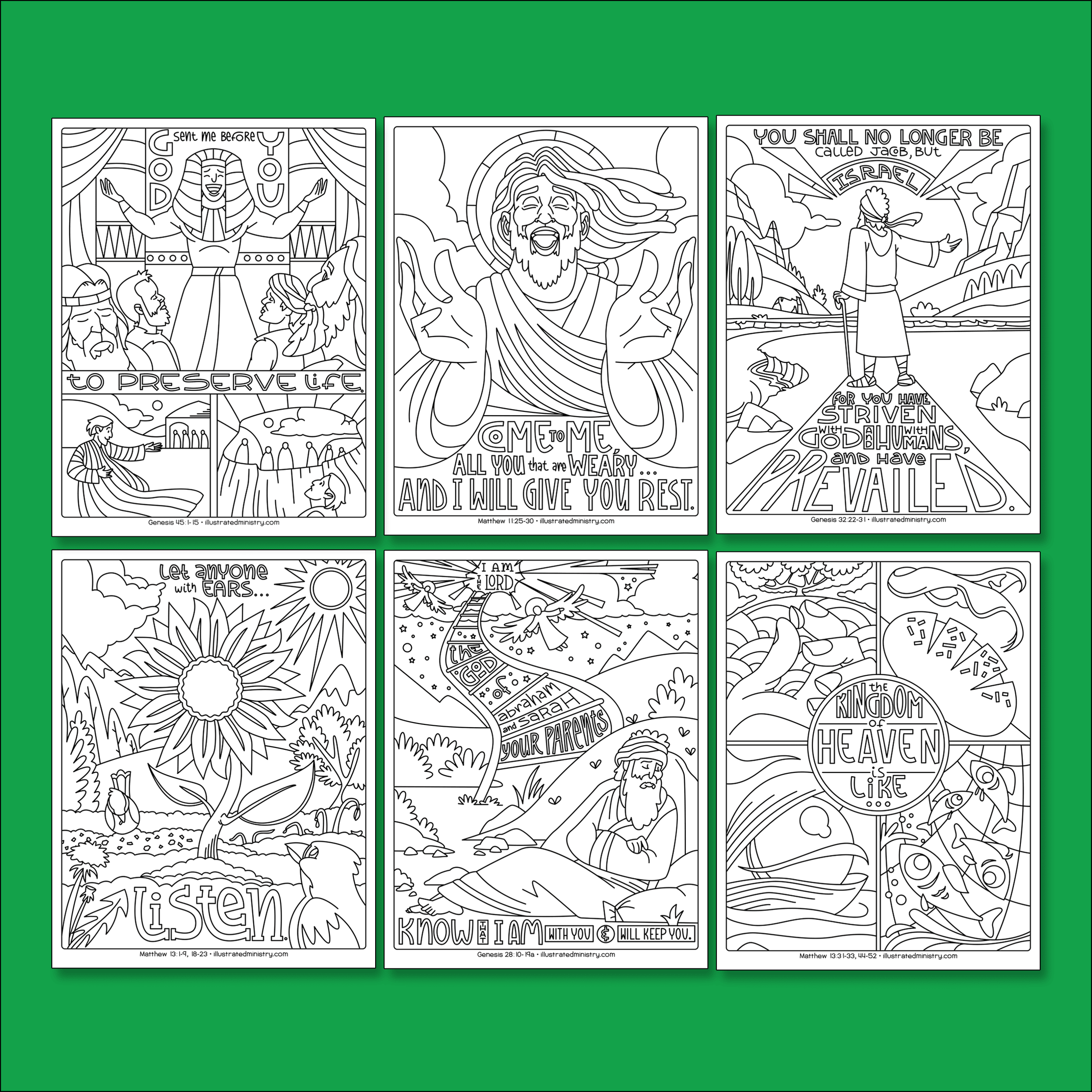 Bible Story Coloring Pages: Summer 2023 (Year A) — Illustrated Ministry
