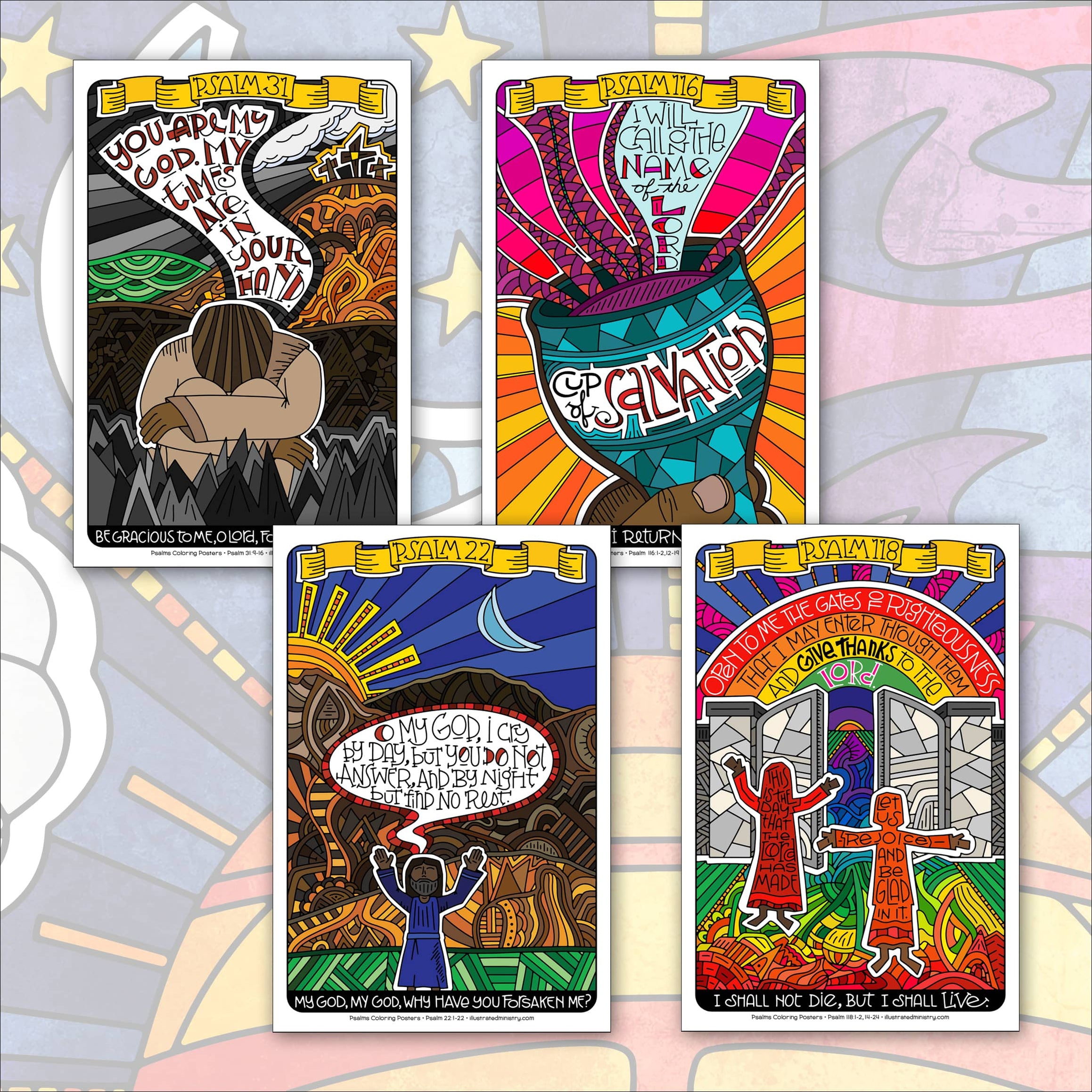 Psalms Coloring Posters • Create Communal Art Intergenerationally ...