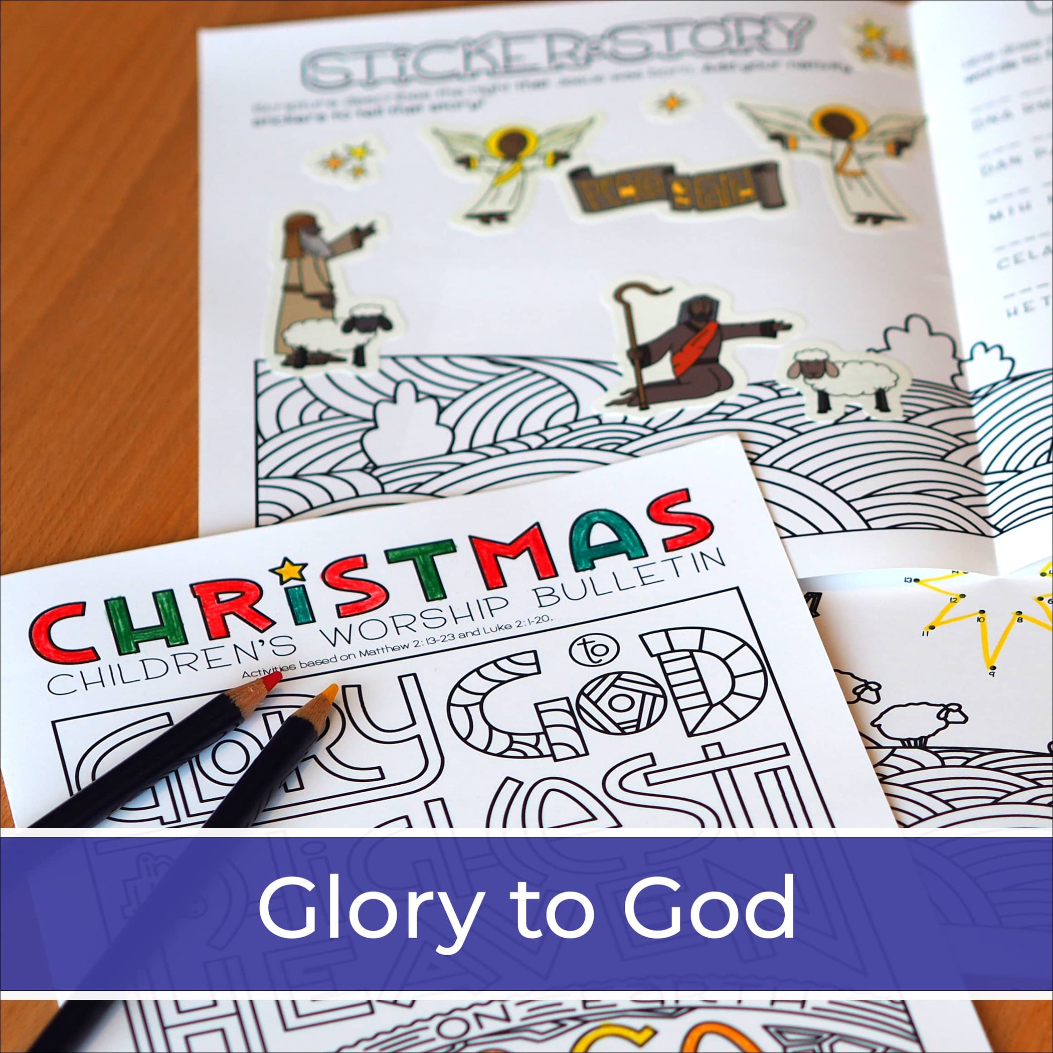 Illustrated Christmas Children's Worship Bulletin — Illustrated Ministry