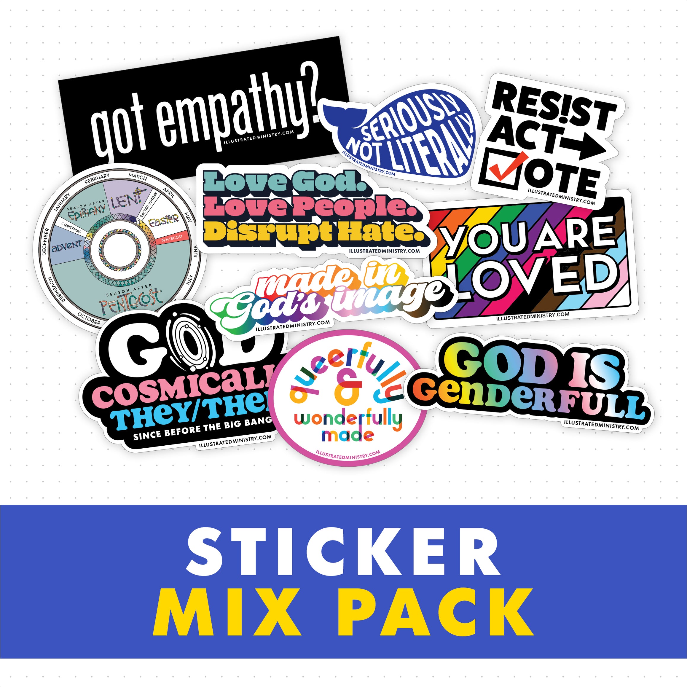 Sticker Mix Pack — Illustrated Ministry