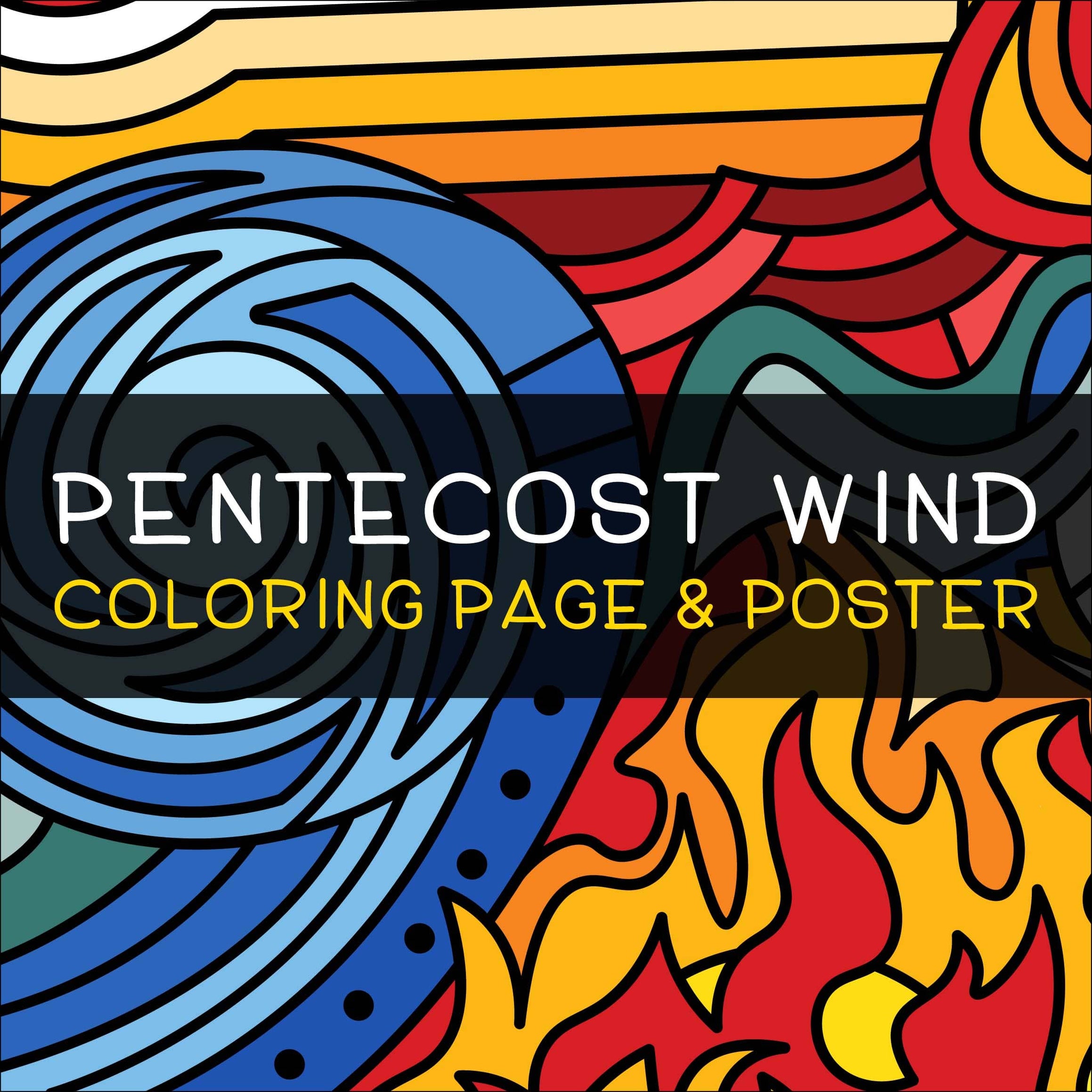 Pentecost Wind Coloring Page & Poster — Illustrated Ministry