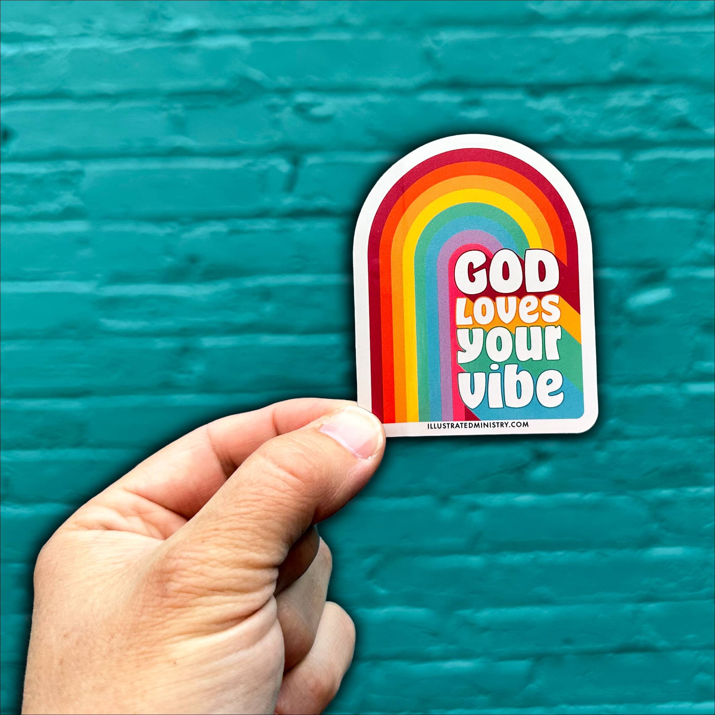 "God Loves Your Vibe" Stickers — Illustrated Ministry