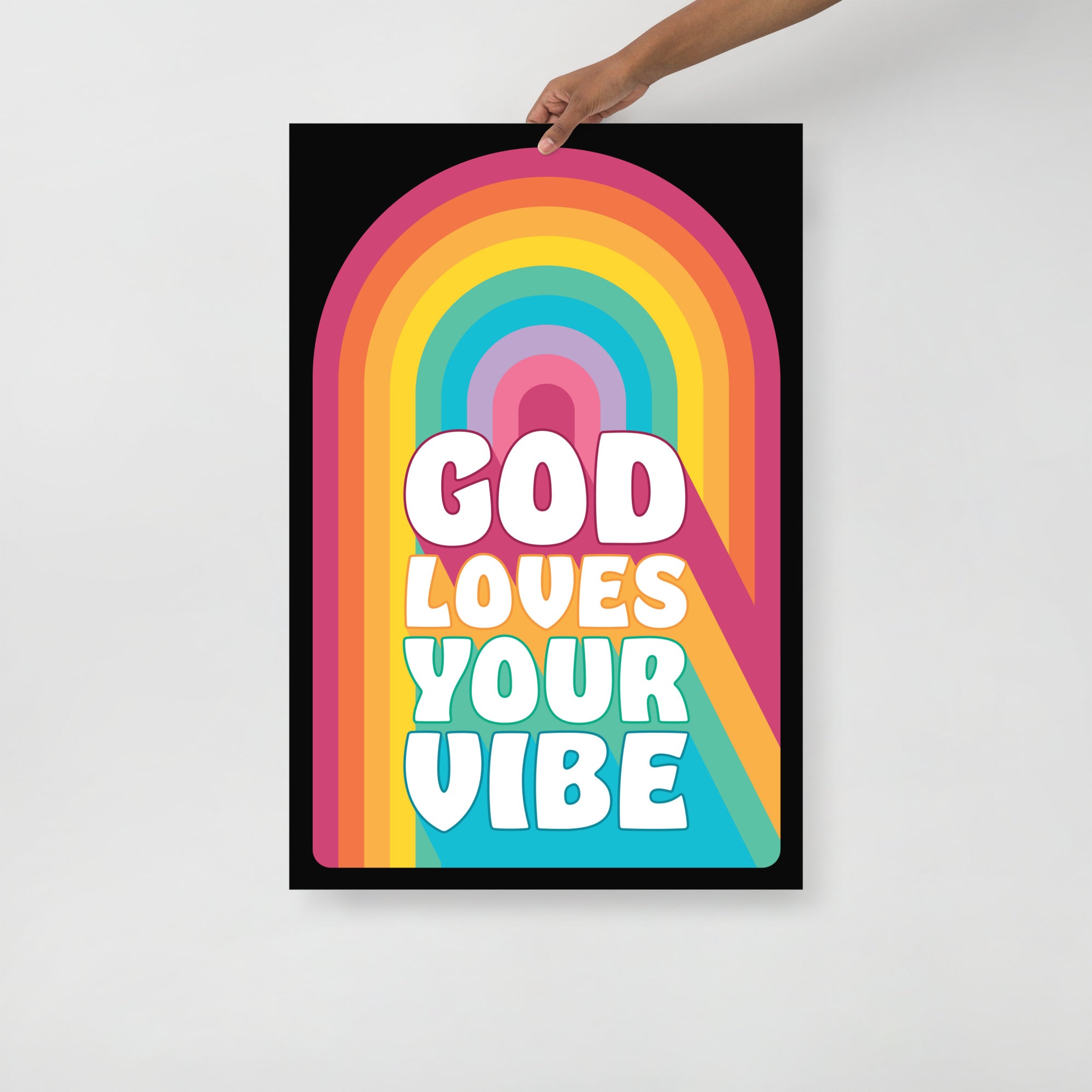 "God Loves Your Vibe" Poster Print — Illustrated Ministry