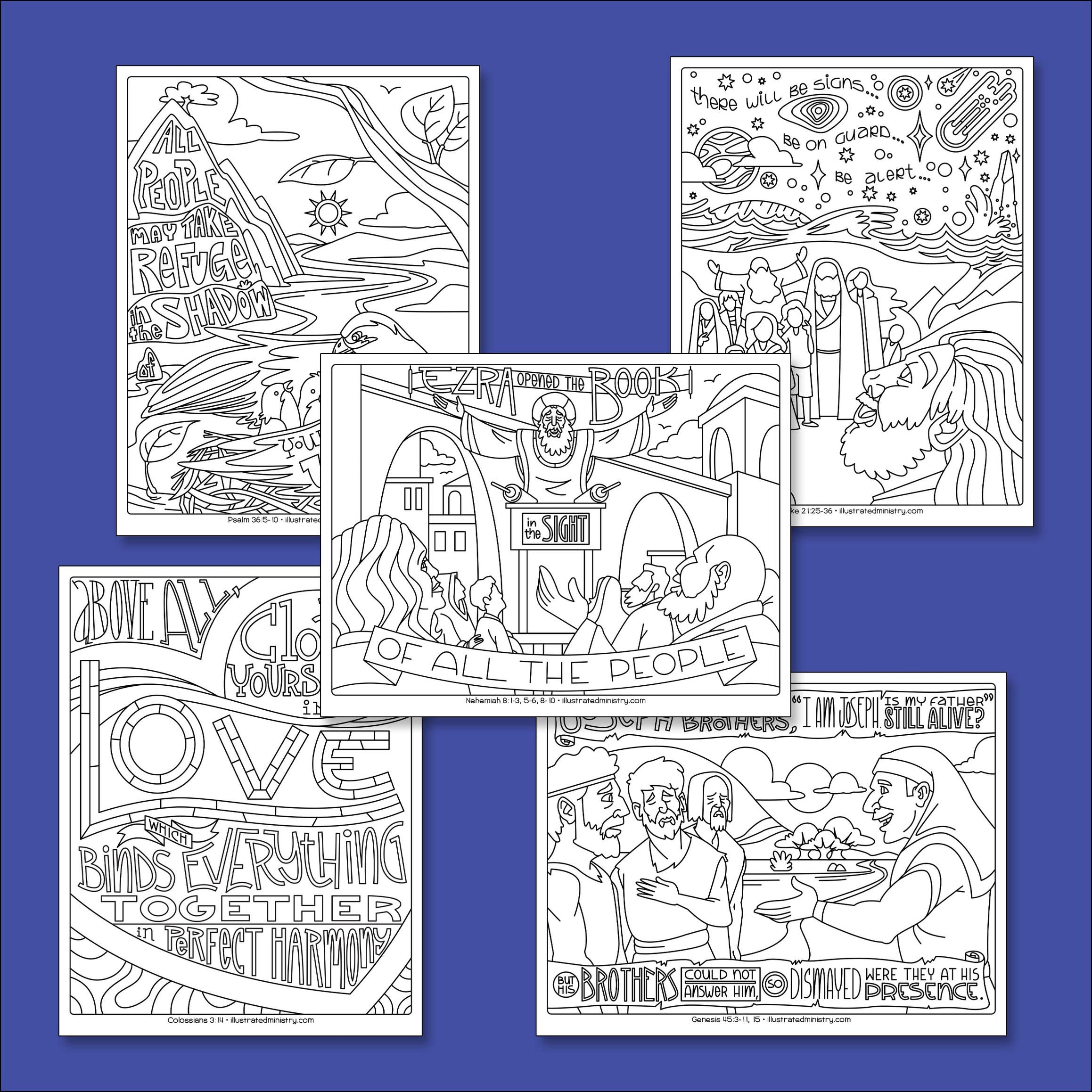 Bible Story Coloring Pages: Winter 2021-2022 (Year C) — Illustrated ...