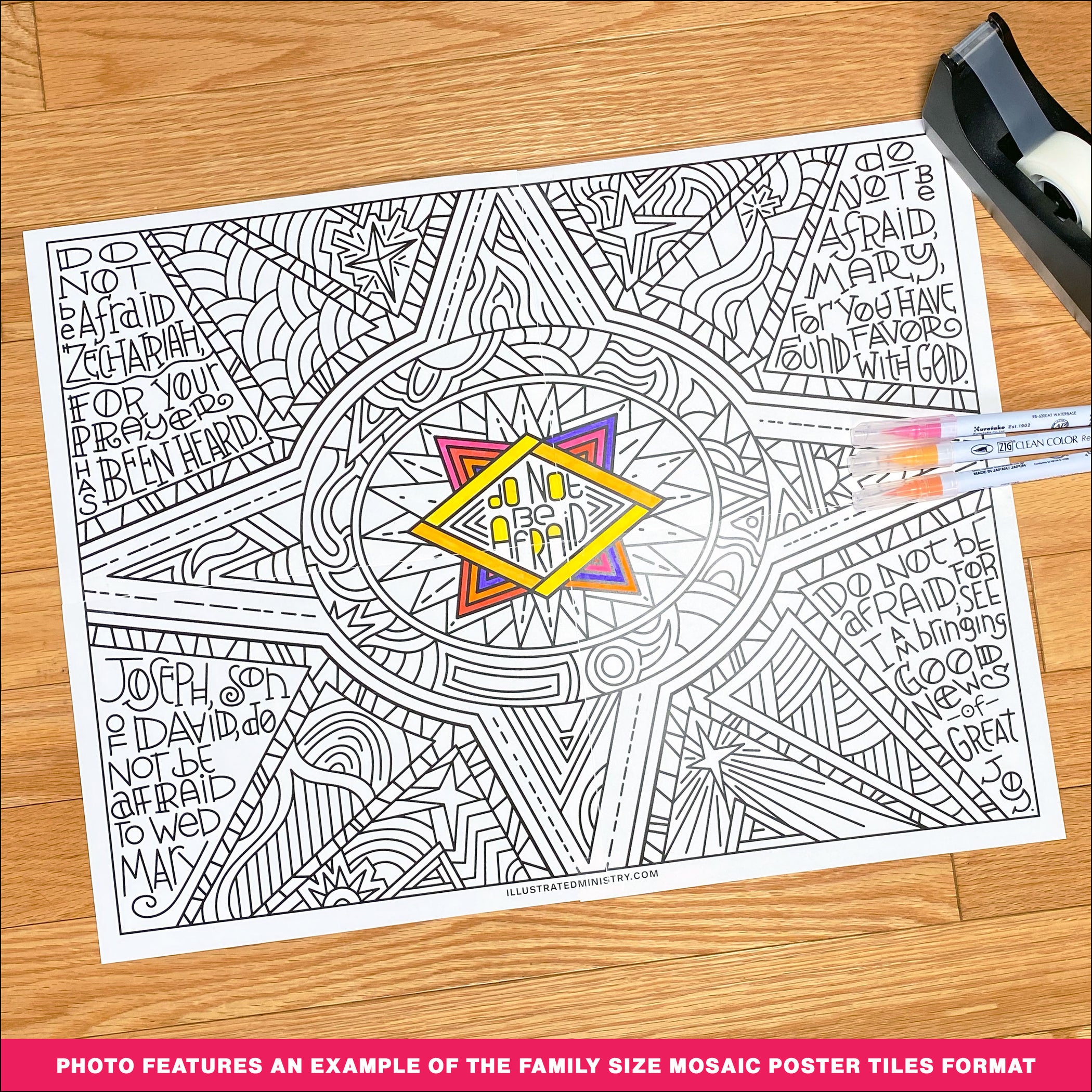 Do Not Be Afraid Coloring Page & Poster — Illustrated Ministry