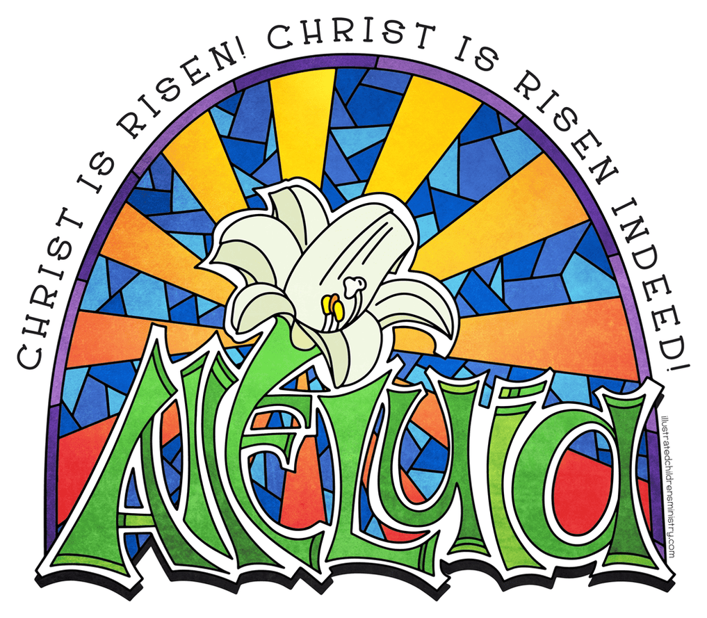 Alleluia Easter Lily Coloring Page & Poster — Illustrated Ministry