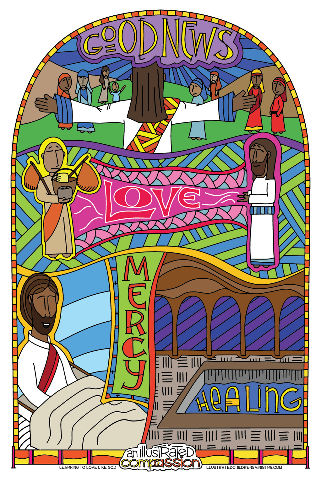 Illustrated Compassion Coloring Posters — Illustrated Ministry