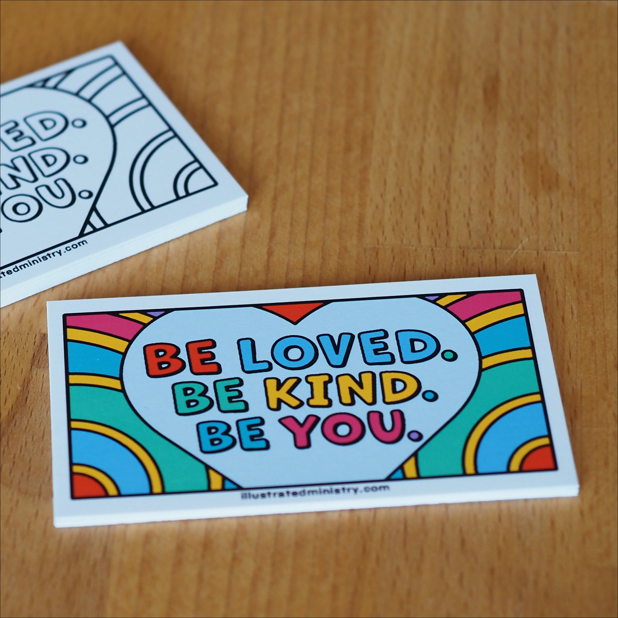 "Be Loved. Be Kind. Be You." Backpack Tags — Illustrated Ministry