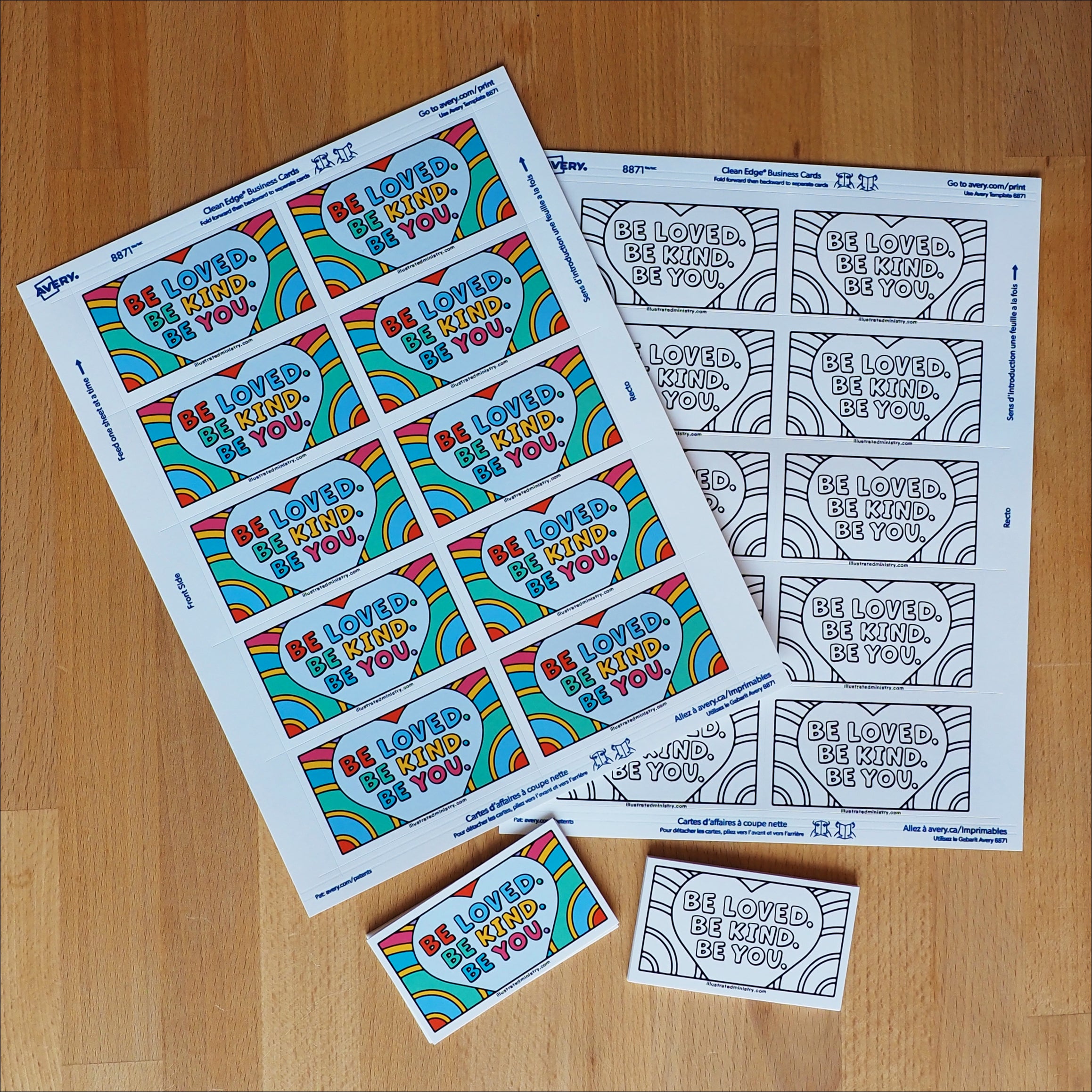 "Be Loved. Be Kind. Be You." Backpack Tags — Illustrated Ministry