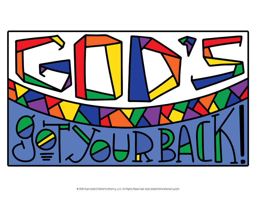"God's Got Your Back" Coloring Page & Poster — Illustrated Ministry