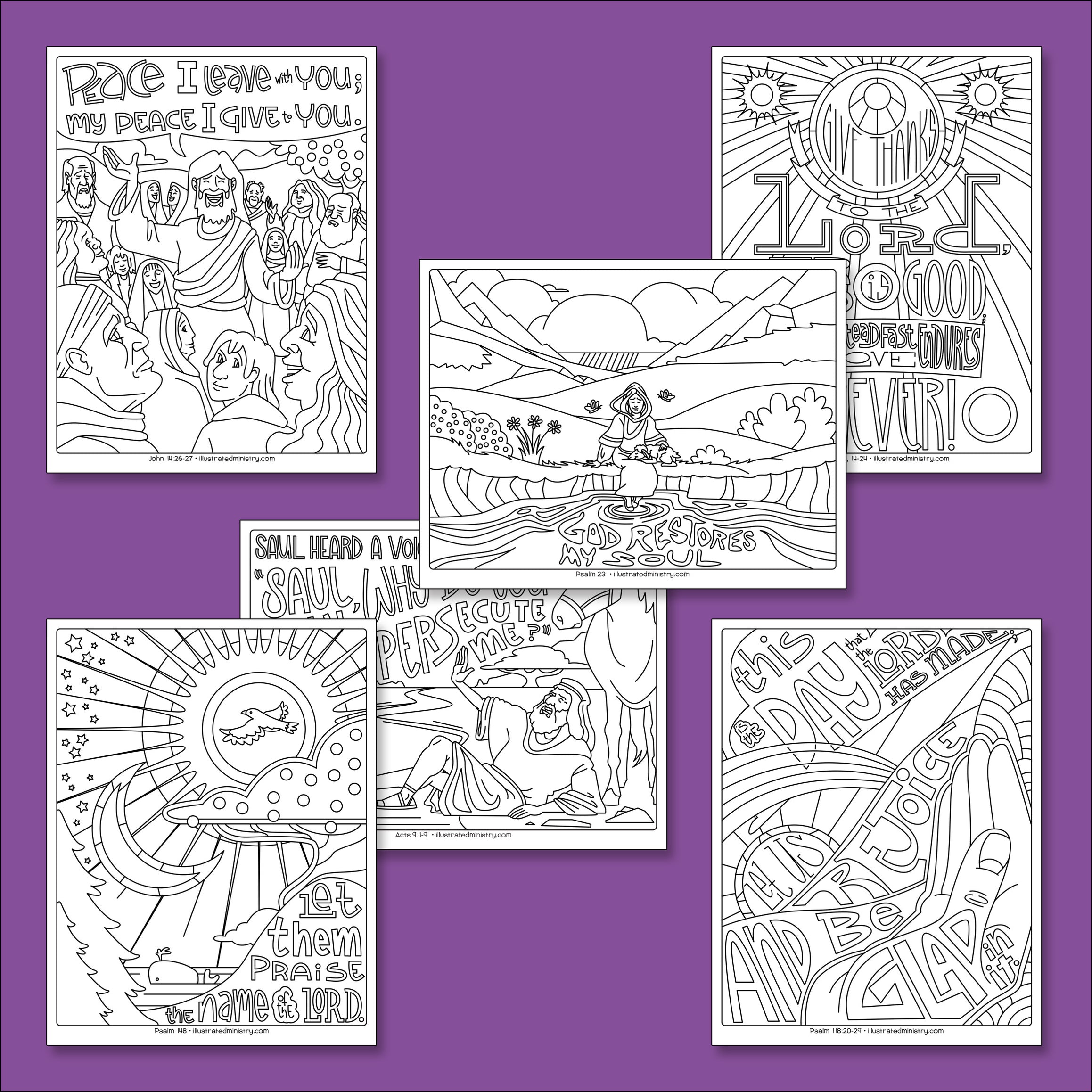 Bible Story Coloring Pages: Spring 2022 (Year C) — Illustrated Ministry