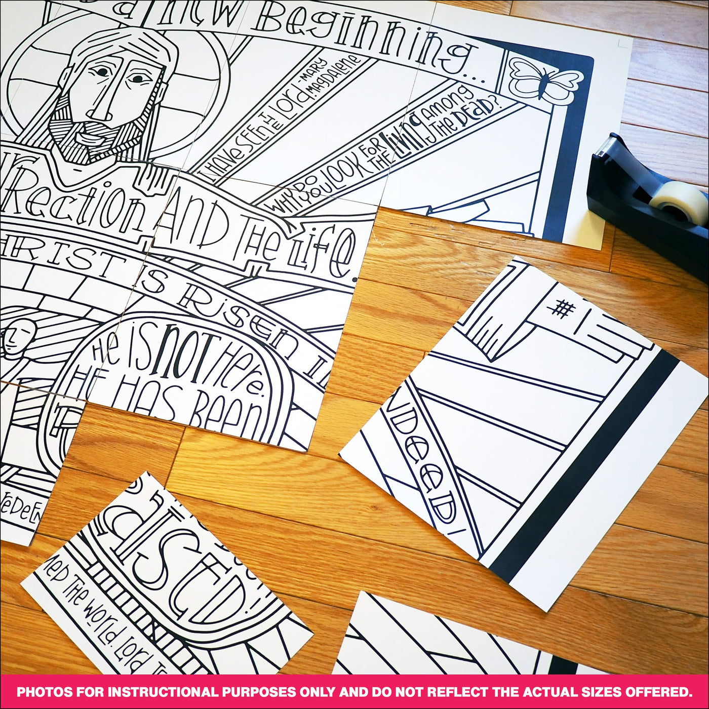 Easter Resurrection Coloring Page & Poster — Illustrated Ministry
