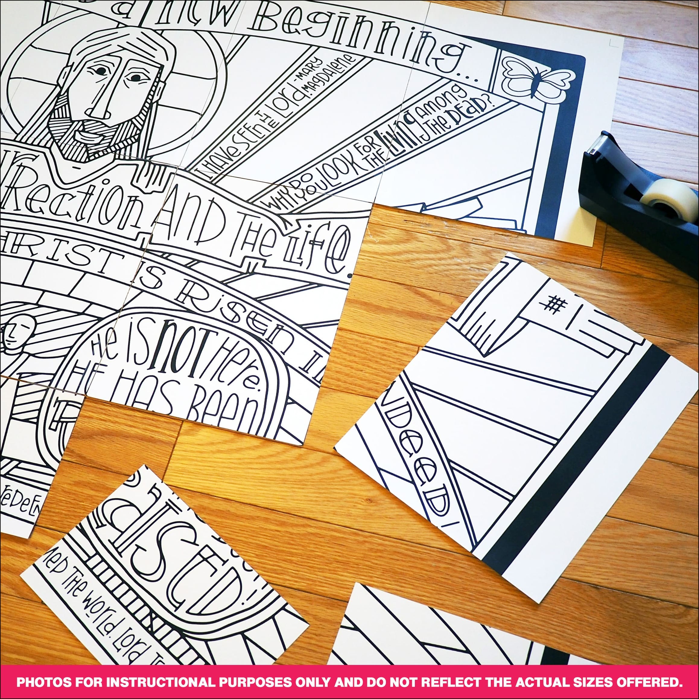 Easter Resurrection Coloring Page & Poster — Illustrated Ministry