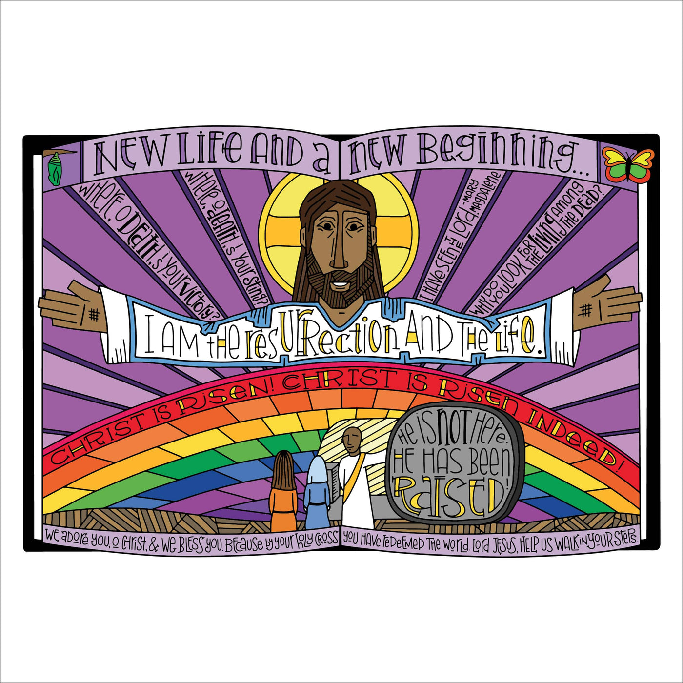 Easter Resurrection Coloring Page & Poster — Illustrated Ministry
