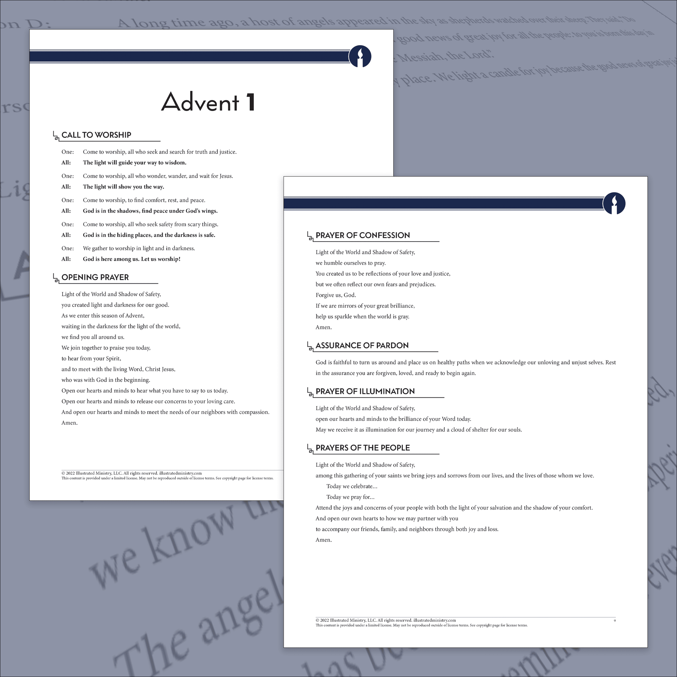 In Light and Darkness Advent Worship Liturgy Set — Illustrated Ministry