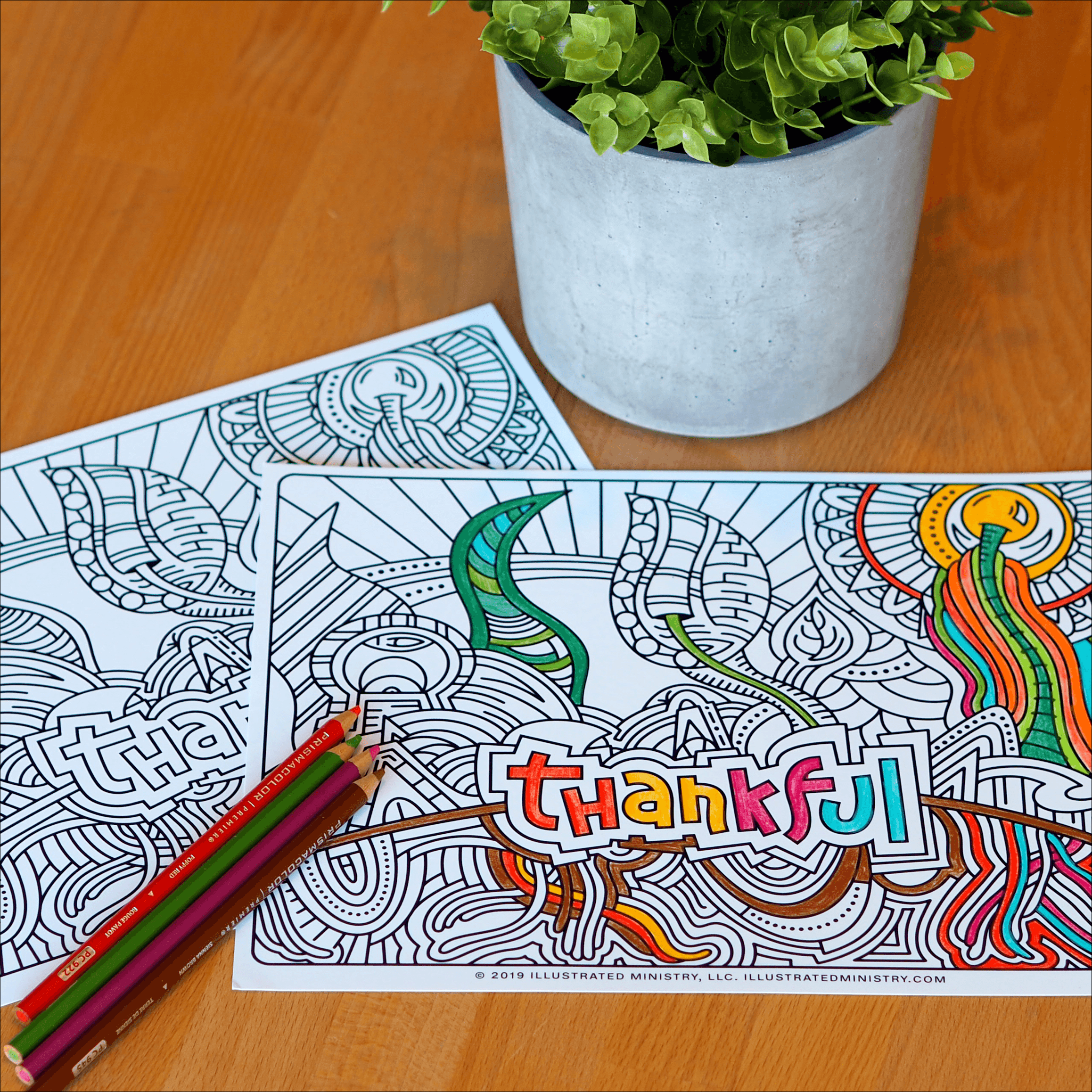 Thankful Heart Coloring Pages — Illustrated Ministry