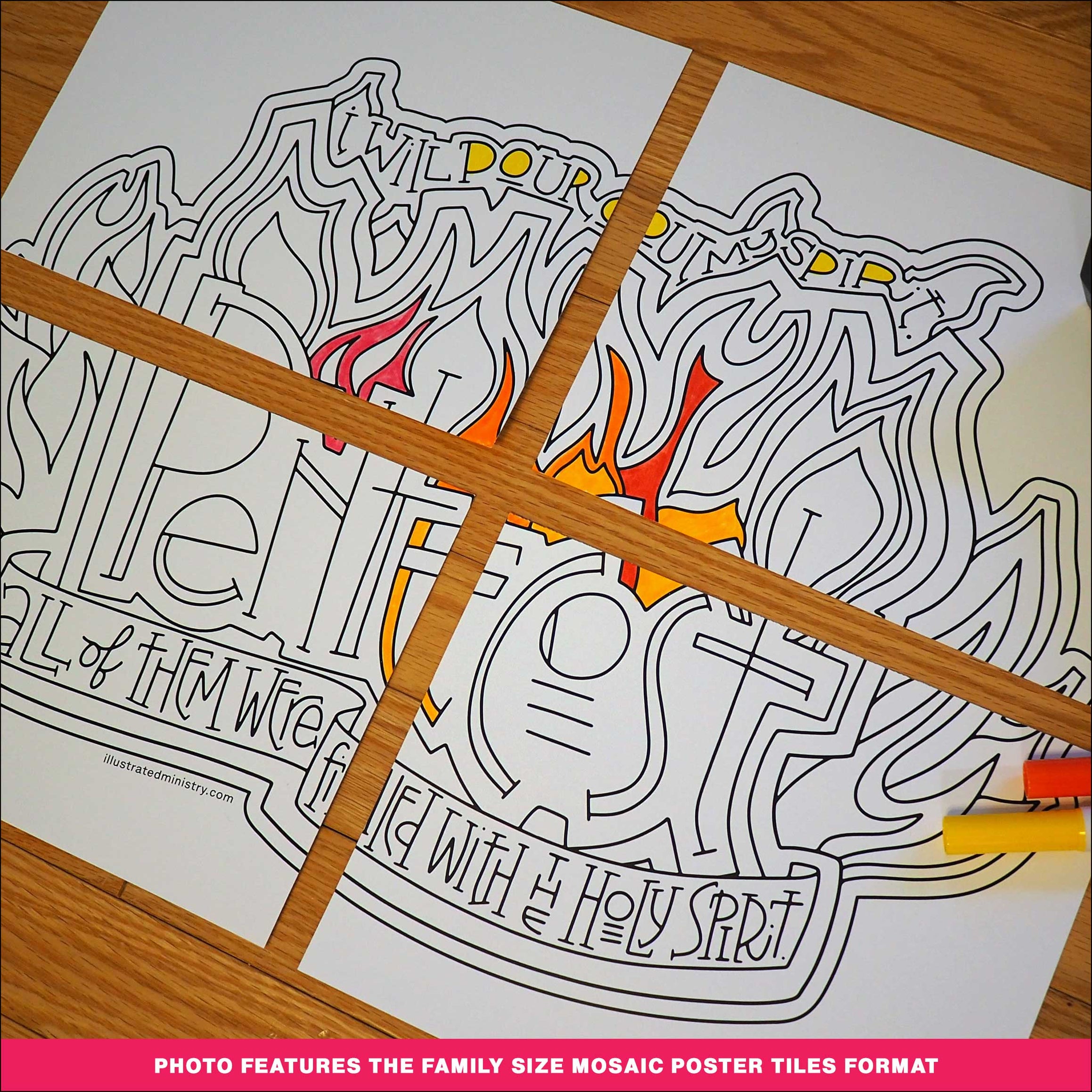 Pentecost Coloring Page & Poster — Illustrated Ministry