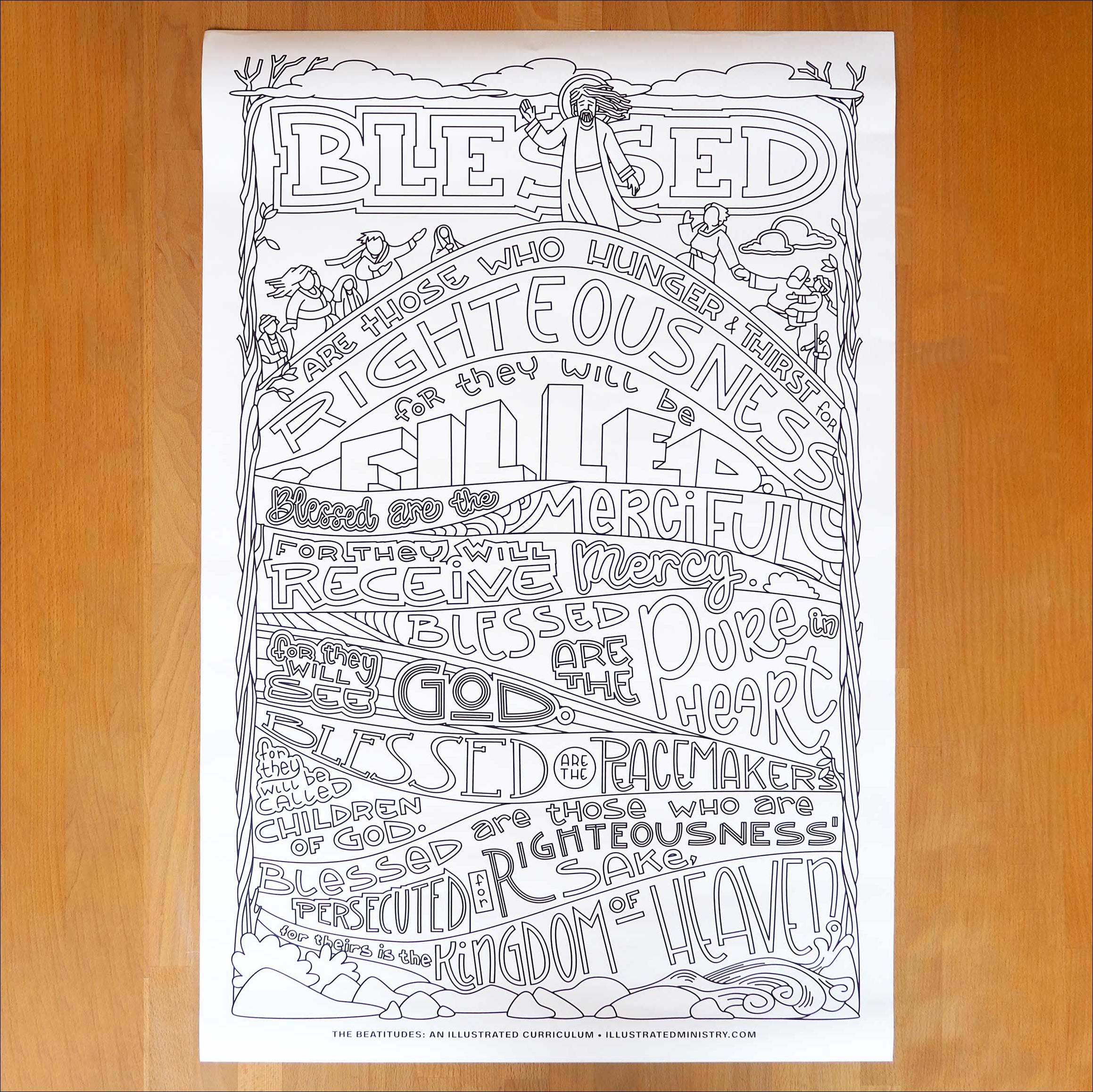 The Beatitudes Coloring Posters — Illustrated Ministry
