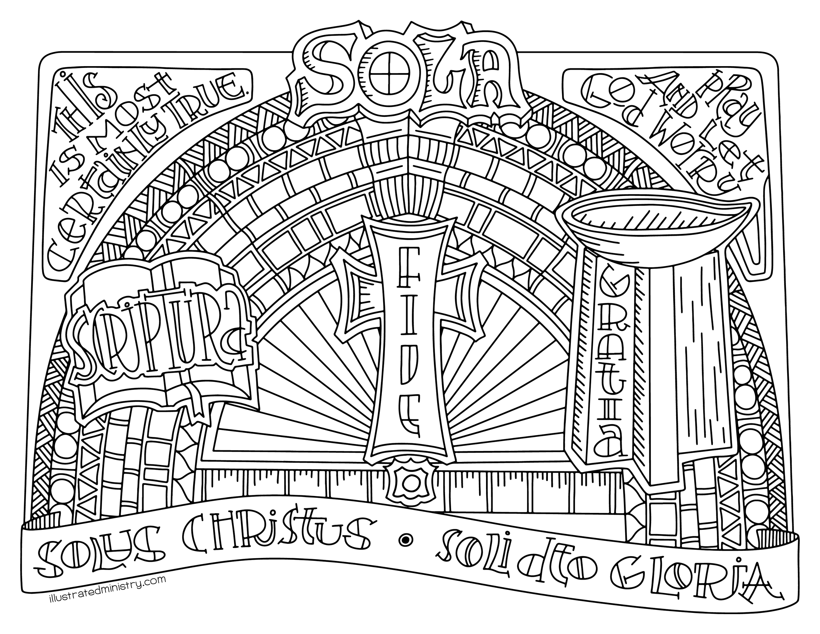 Reformation Day Coloring Page & Poster — Illustrated Ministry