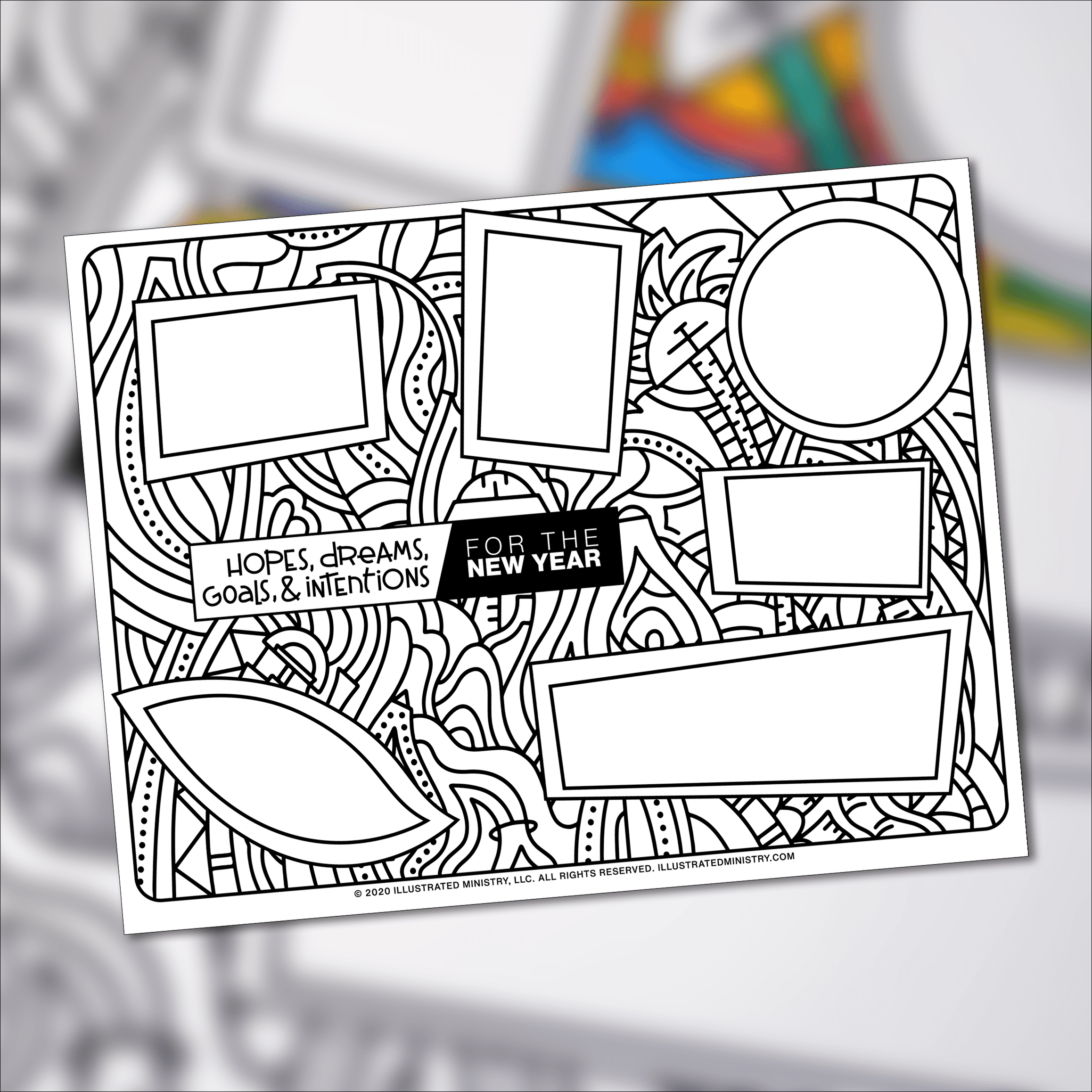 New Year's Coloring Page & Poster — Illustrated Ministry