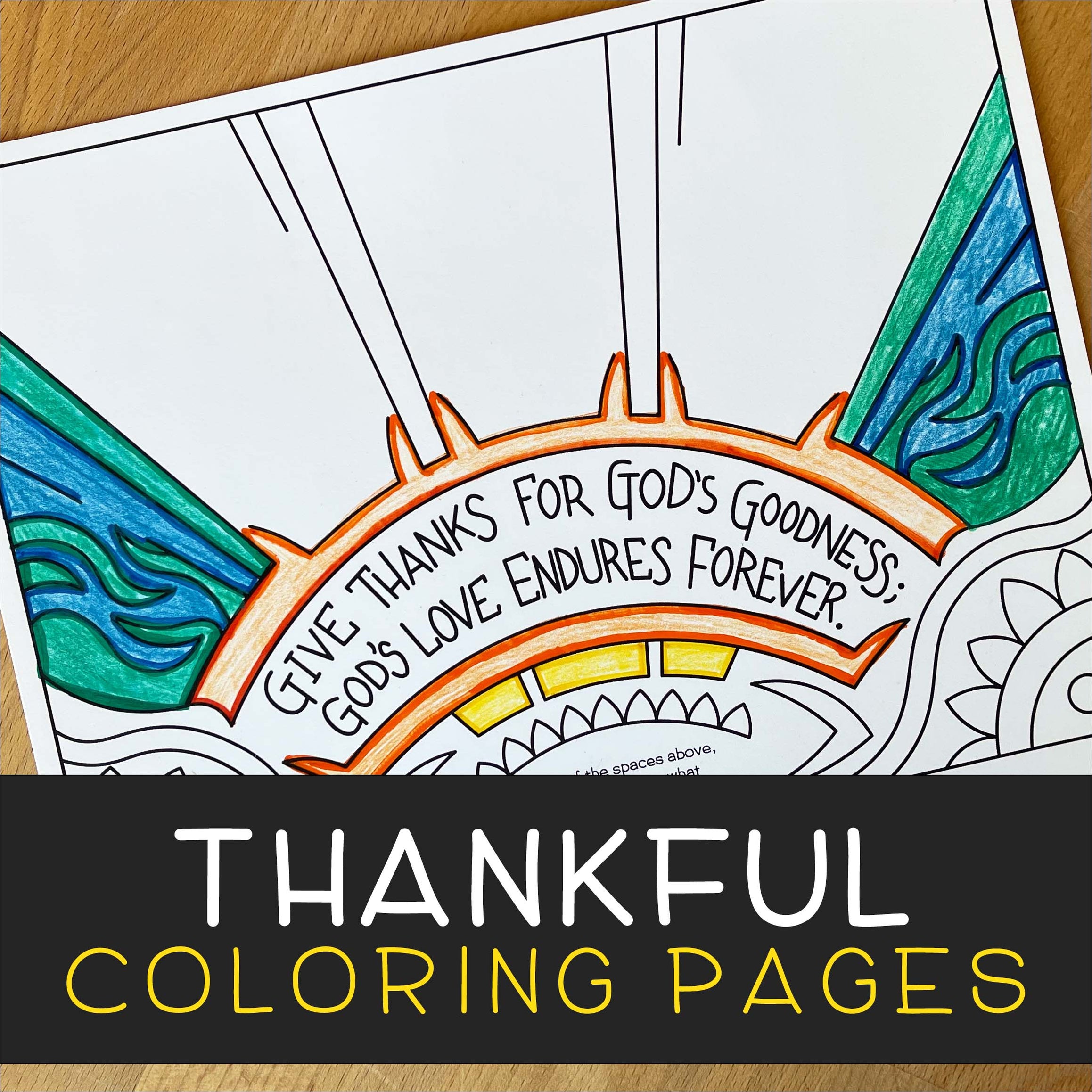 Thankful Coloring Pages — Illustrated Ministry