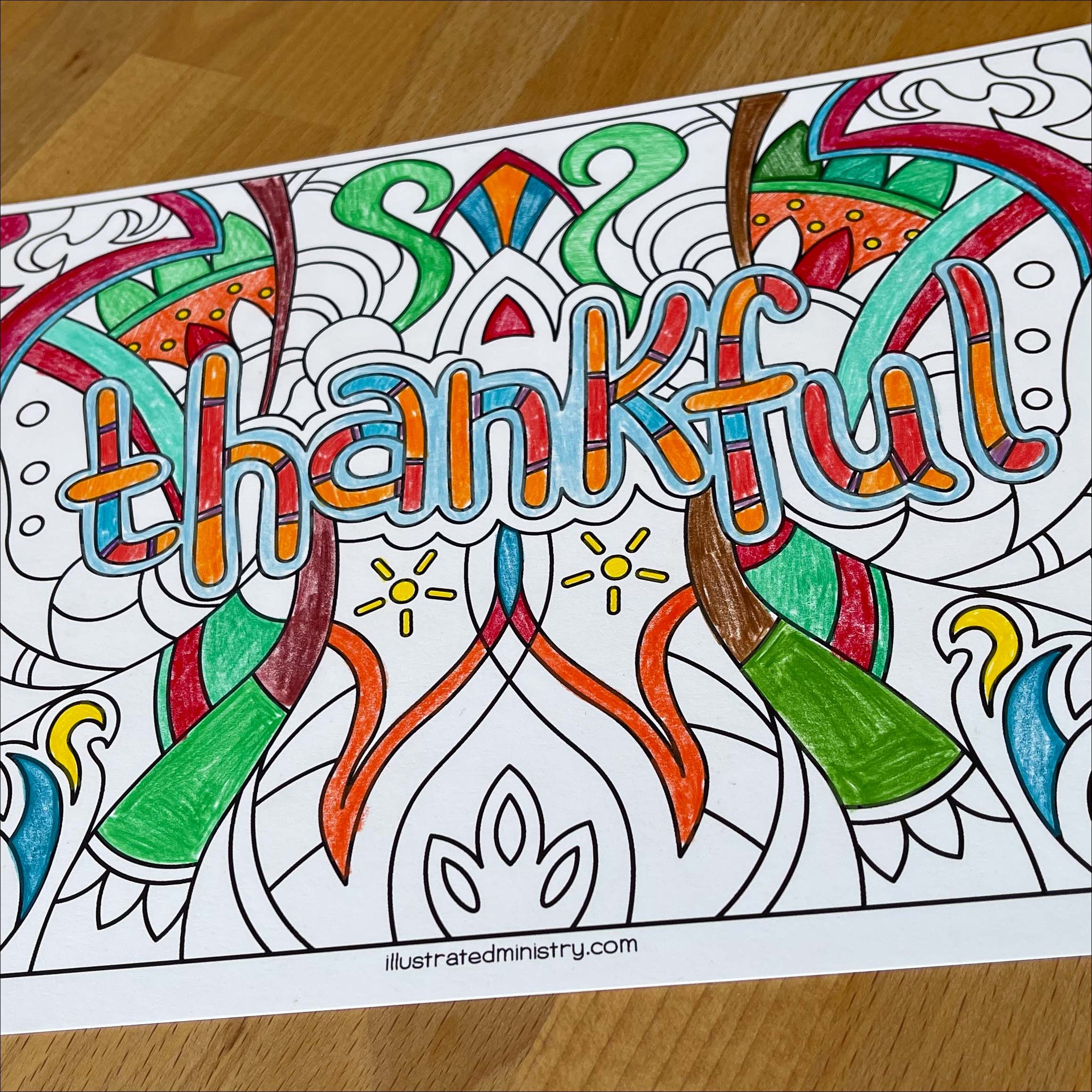 Thankful Coloring Pages — Illustrated Ministry