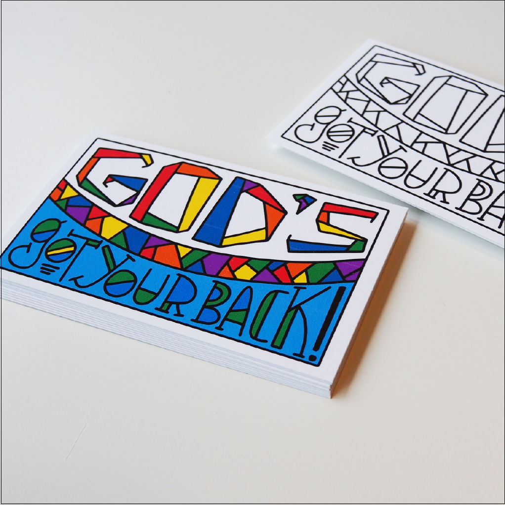 "God's Got Your Back" Backpack Tags — Illustrated Ministry